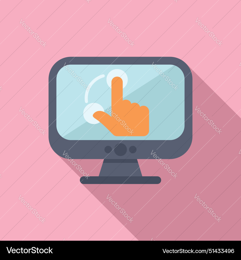 Flat design of hand cursor clicking Royalty Free Vector