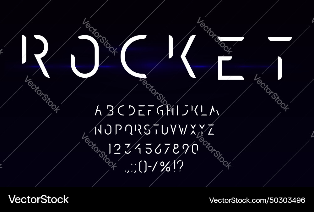 Futuristische Raum Schriftart Cyber Zukunft Schriftart