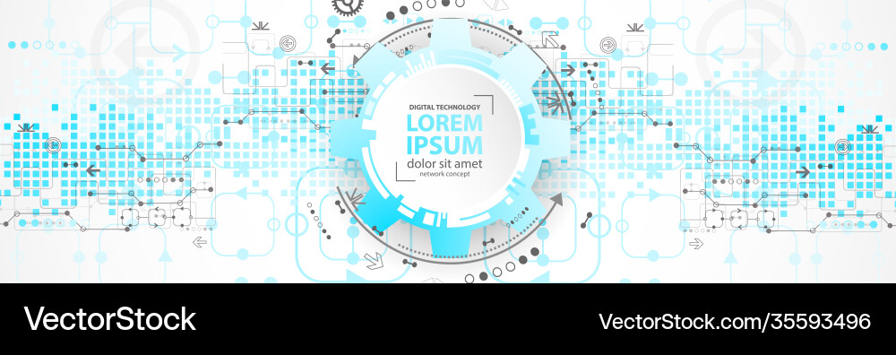 Hi-tech digital technology and engineering theme Vector Image