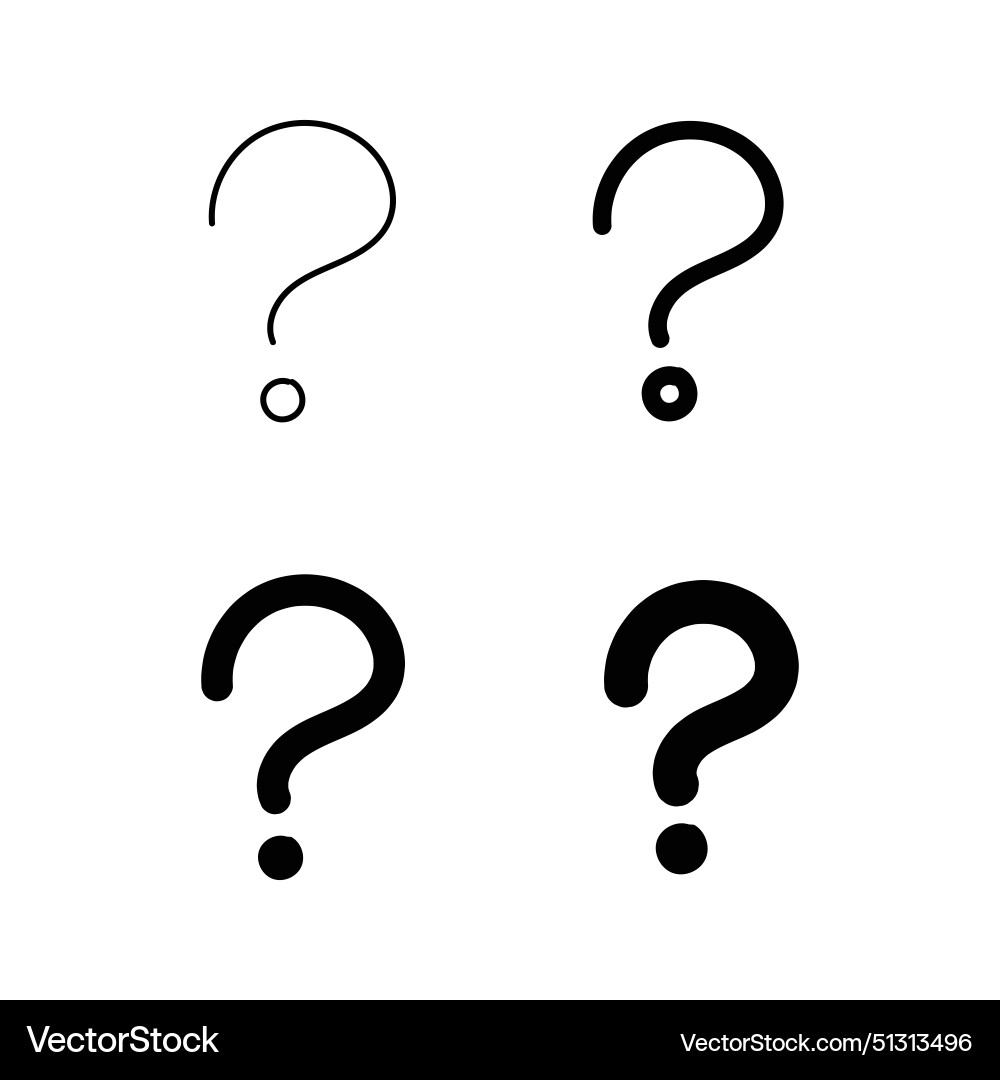 Question mark icon set Royalty Free Vector Image Question mark icon set Royalty Free Vector Image