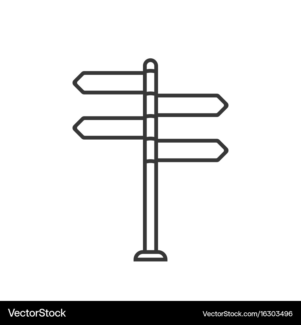 Simple Signpost Icon Royalty Free Vector Image