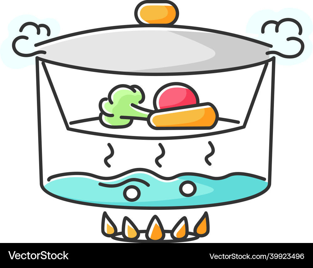 Steaming Food Icon - Cookware & Vapor Vector Image