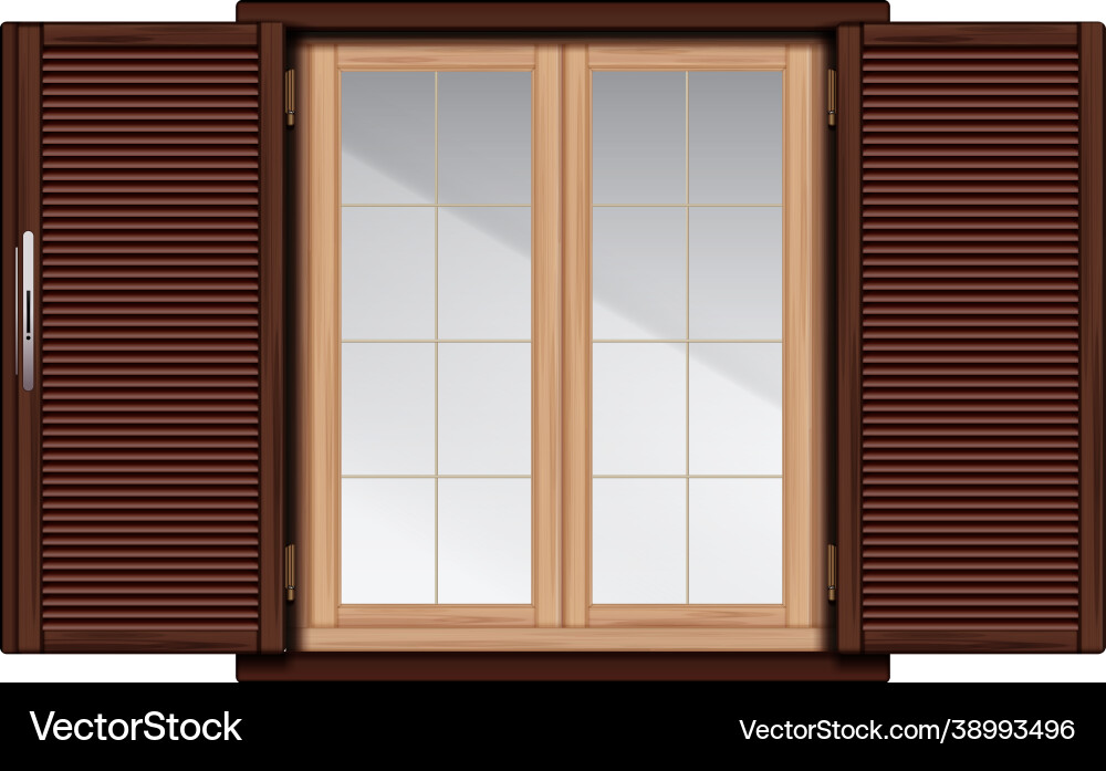 Venetian blinds window composition Royalty Free Vector Image