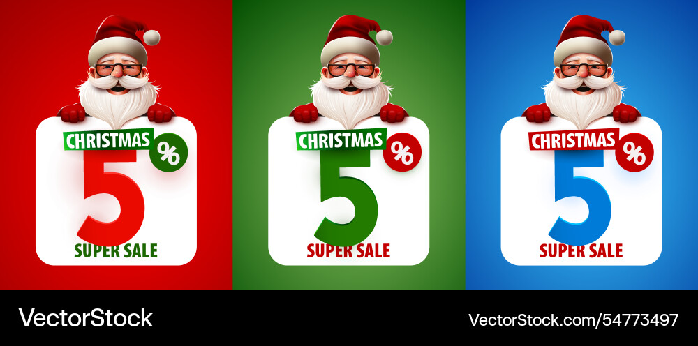 5 percent off discount creative composition Vector Image