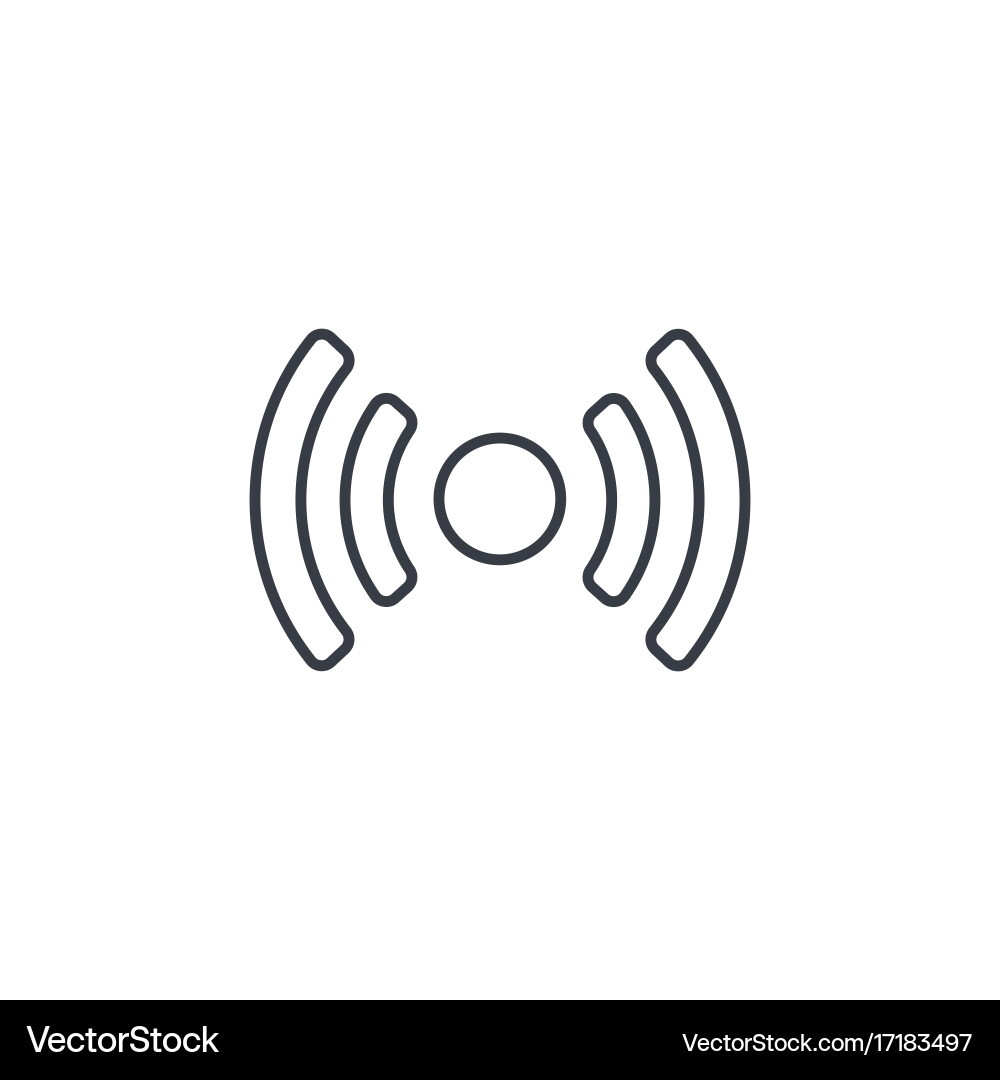 Access point wi-fi signal antenna thin line icon Vector Image