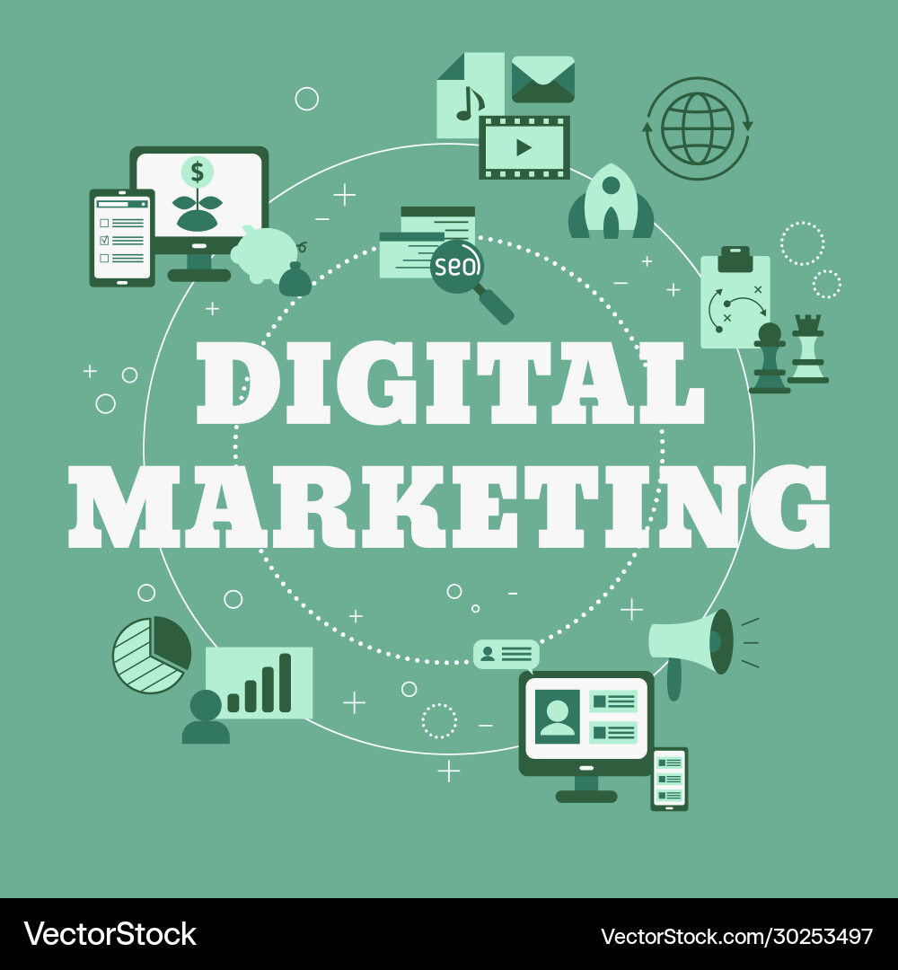 Digital Marketing Concepts Royalty Free Vector Image