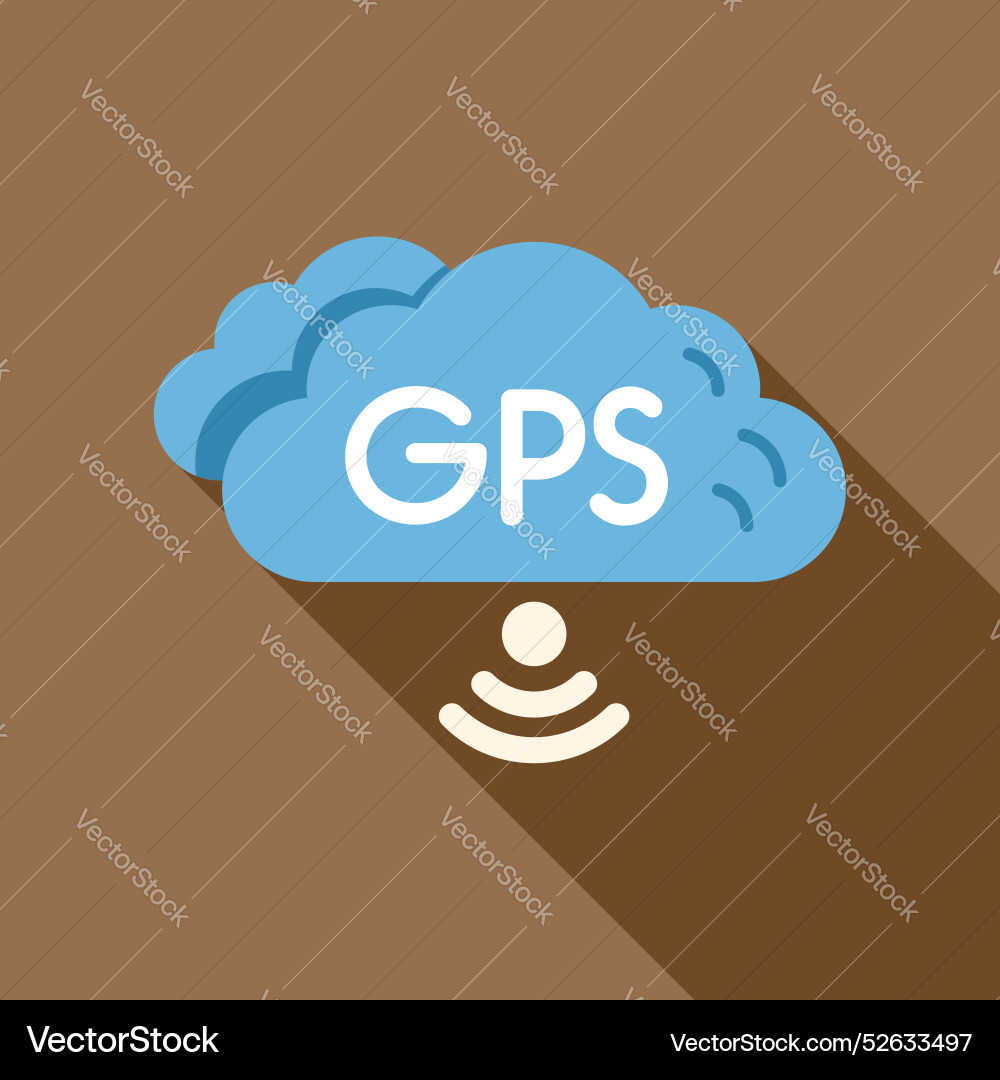 Gps navigation showing location using satellite Vector Image