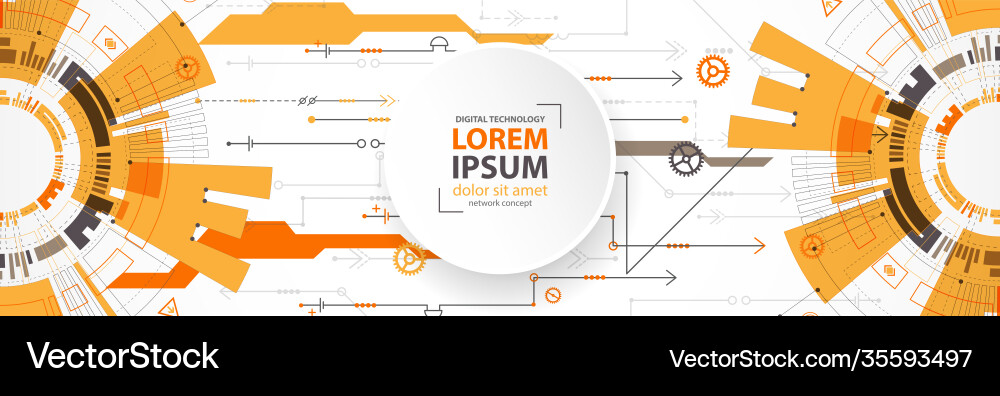 Hi-tech digital technology and engineering theme Vector Image