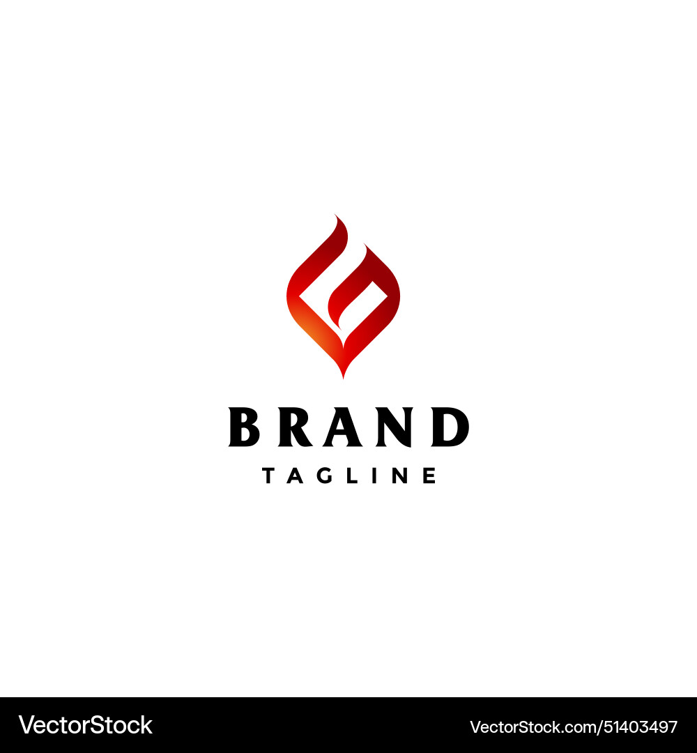 Initial letter g flame logo design Royalty Free Vector Image