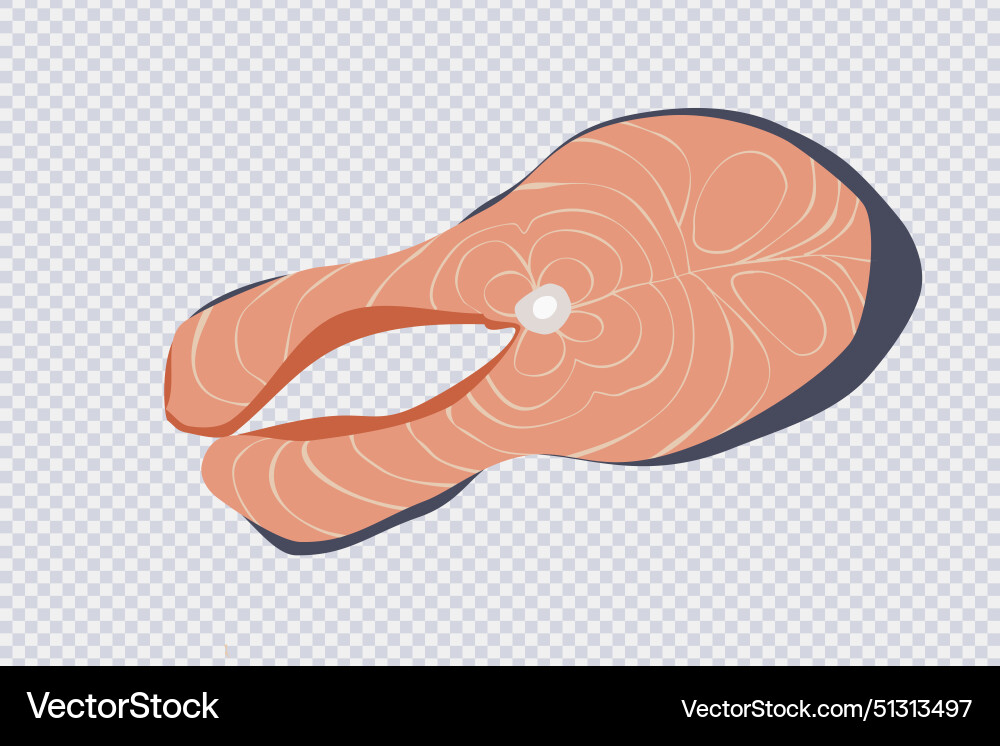 Steak of red fish Royalty Free Vector Image - VectorStock