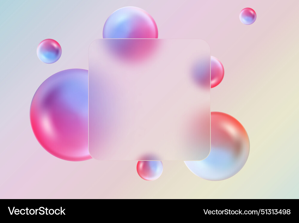 3d creative glass morphism background transparent Vector Image