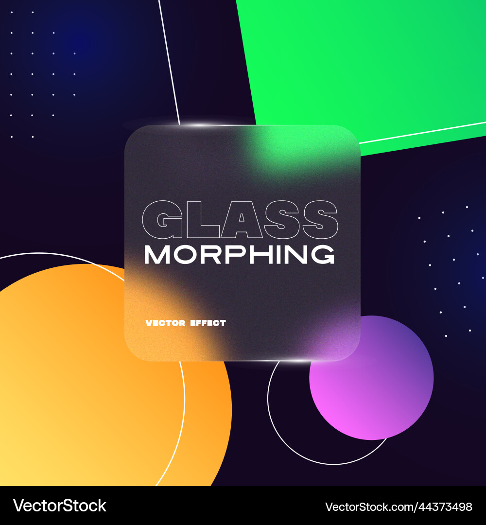 Abstract background in glass-morphism style Vector Image