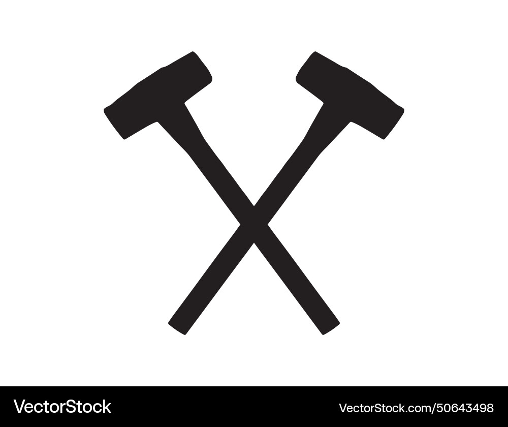 Blacksmith tool silhouette art Royalty Free Vector Image