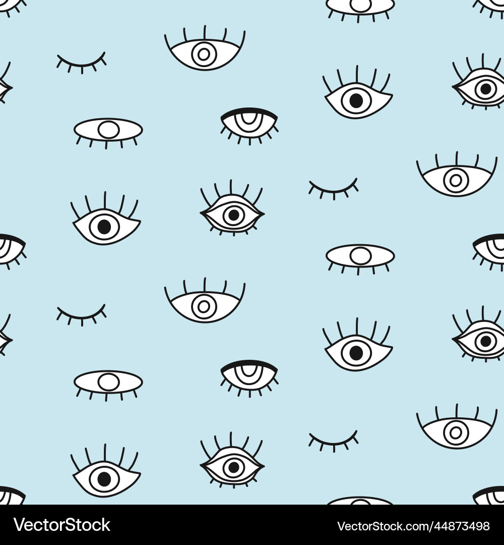 Eye seamless pattern Royalty Free Vector Image