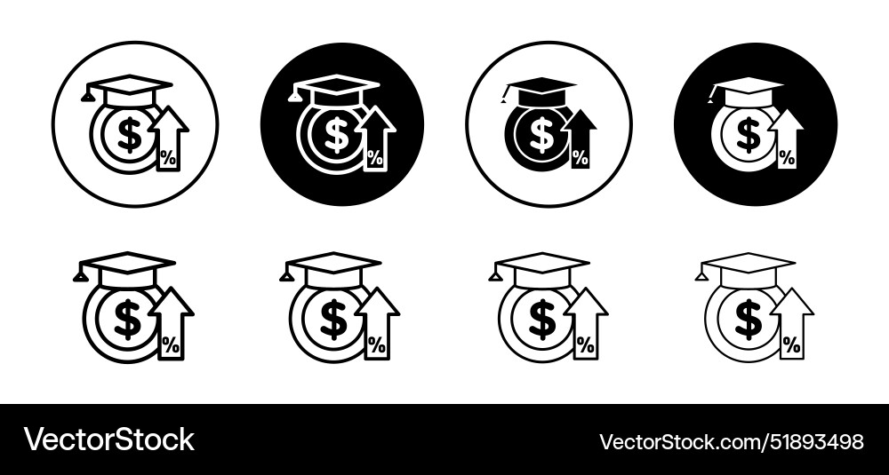 Fees increase icon set collection Royalty Free Vector Image Fees increase icon set collection Royalty Free Vector Image