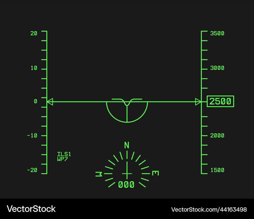 Modern airplane pilot interface on isolated Vector Image
