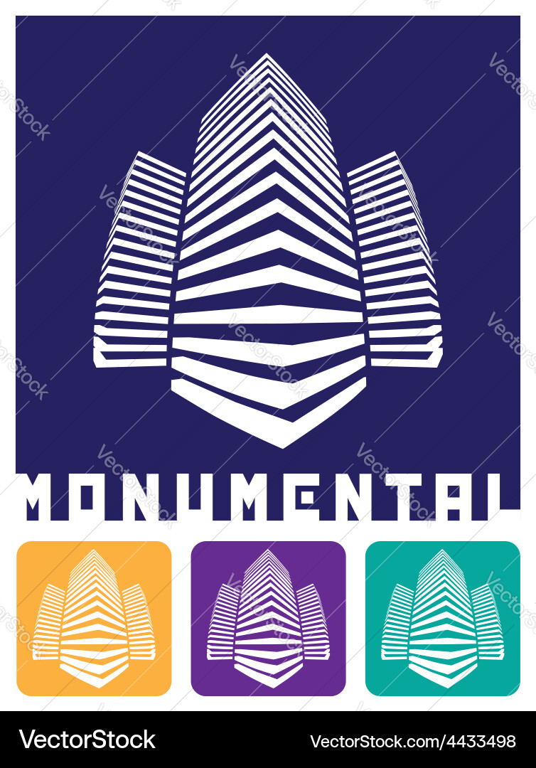 Monumental construction Royalty Free Vector Image