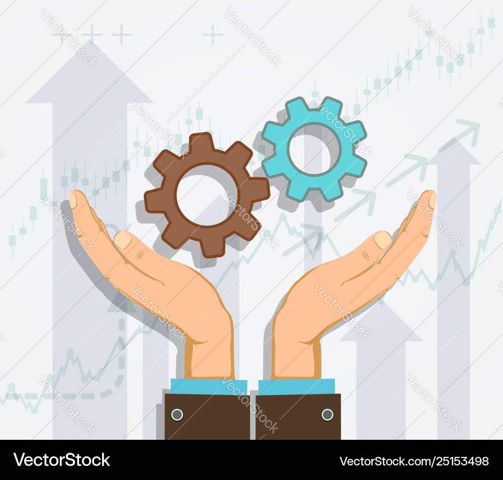 Startup and business development Royalty Free Vector Image