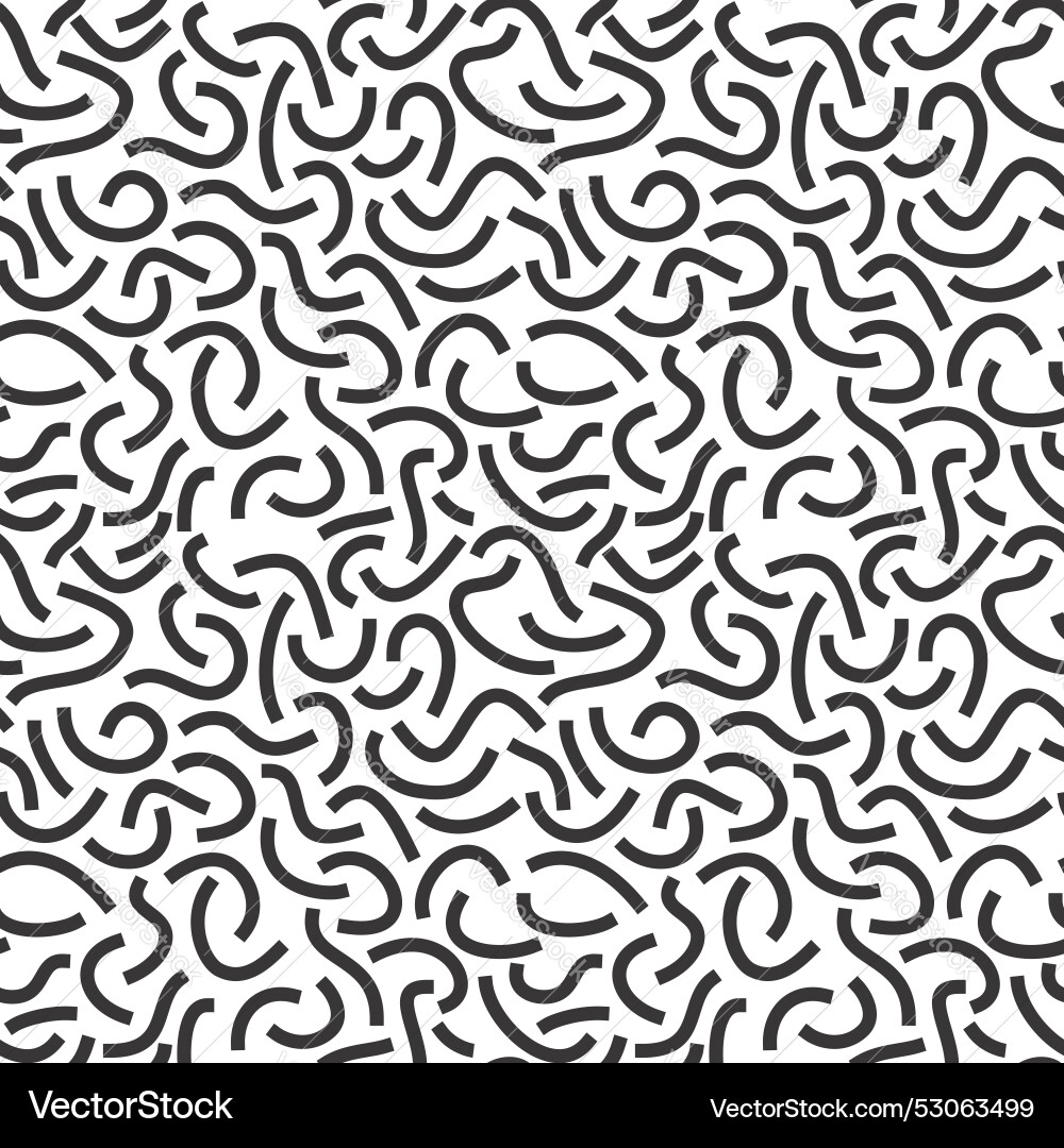 Black curved lines isolated on white background Vector Image