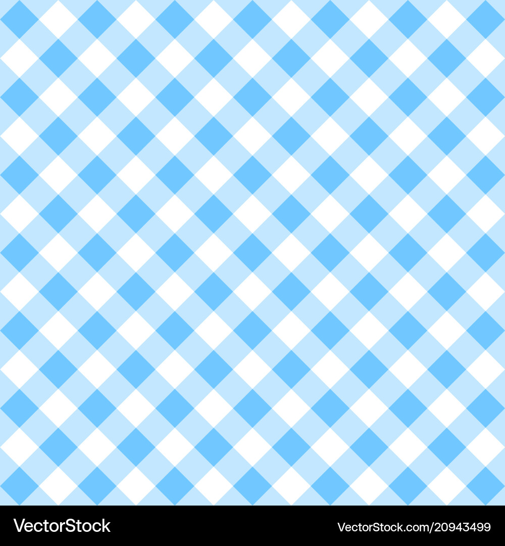 Blue gingham pattern Royalty Free Vector Image