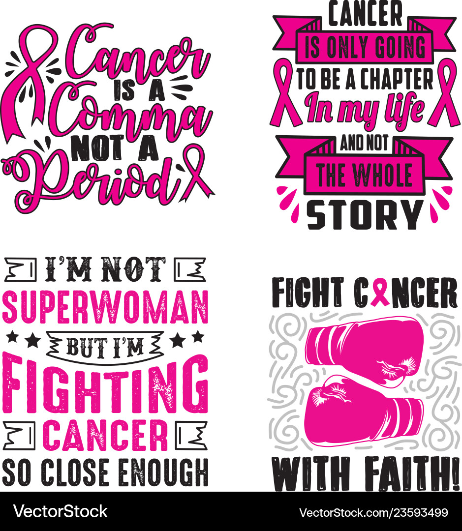 Breast Cancer Awareness Quotes Royalty Free Vector Image