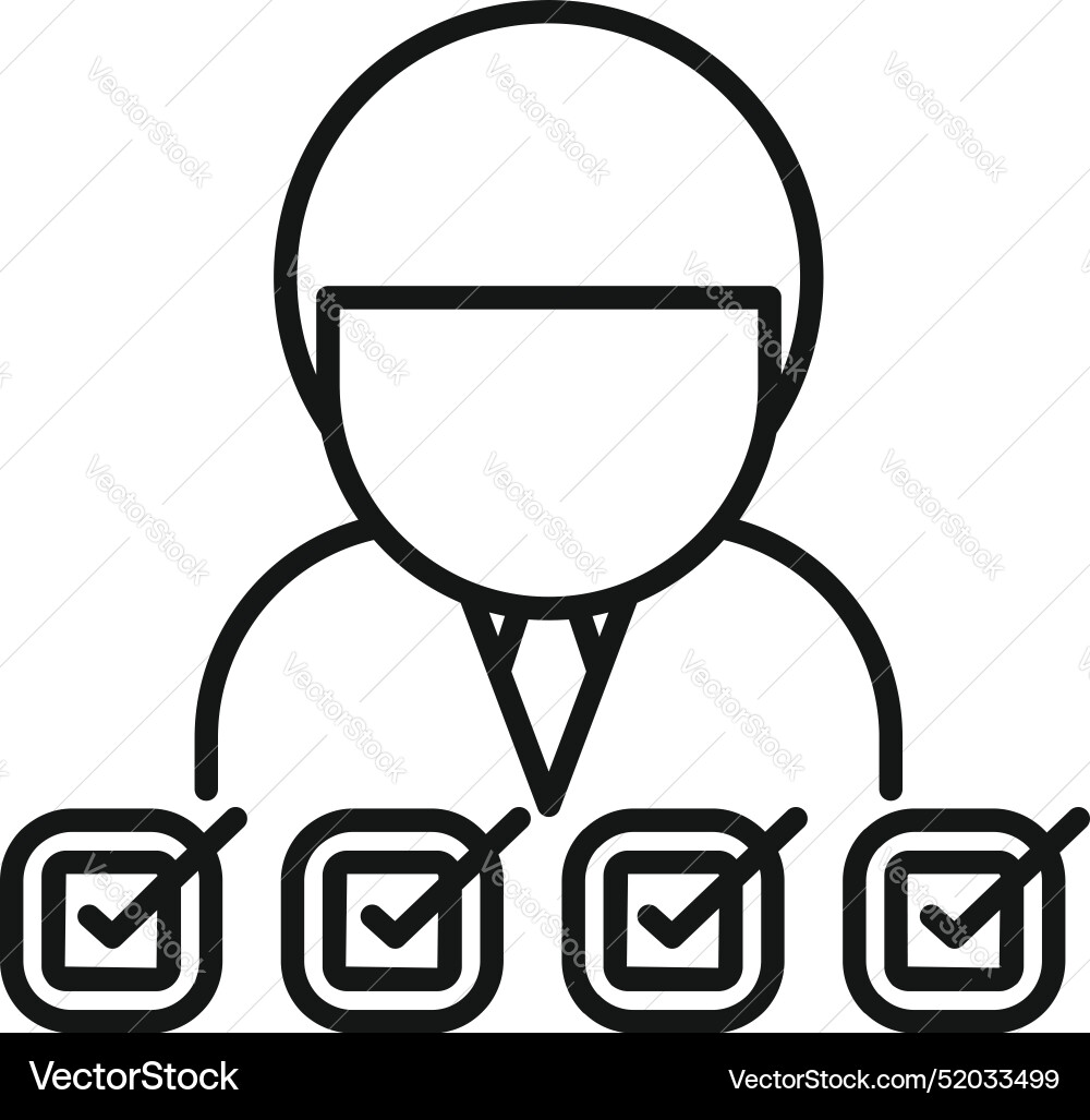 Businessman choosing completing tasks ticking Vector Image