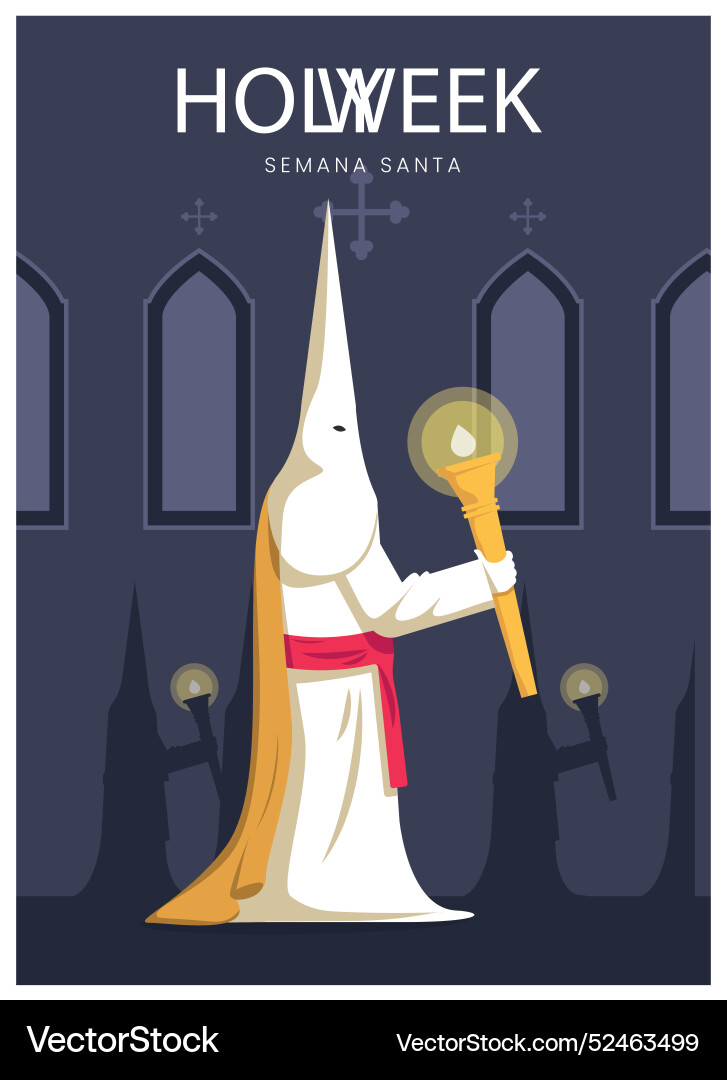 Holy week poster template concept Royalty Free Vector Image