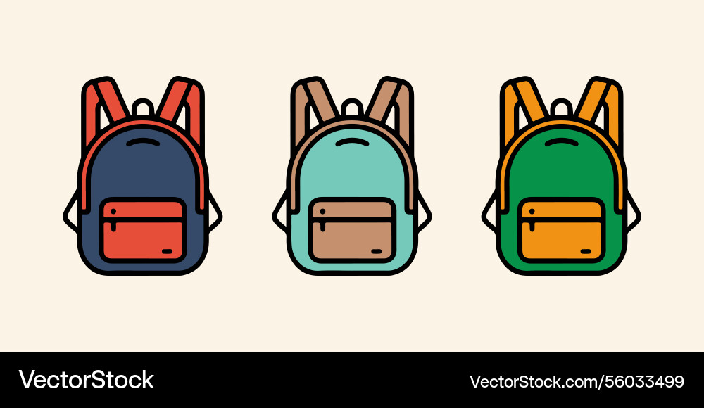 School bag Royalty Free Vector Image - VectorStock