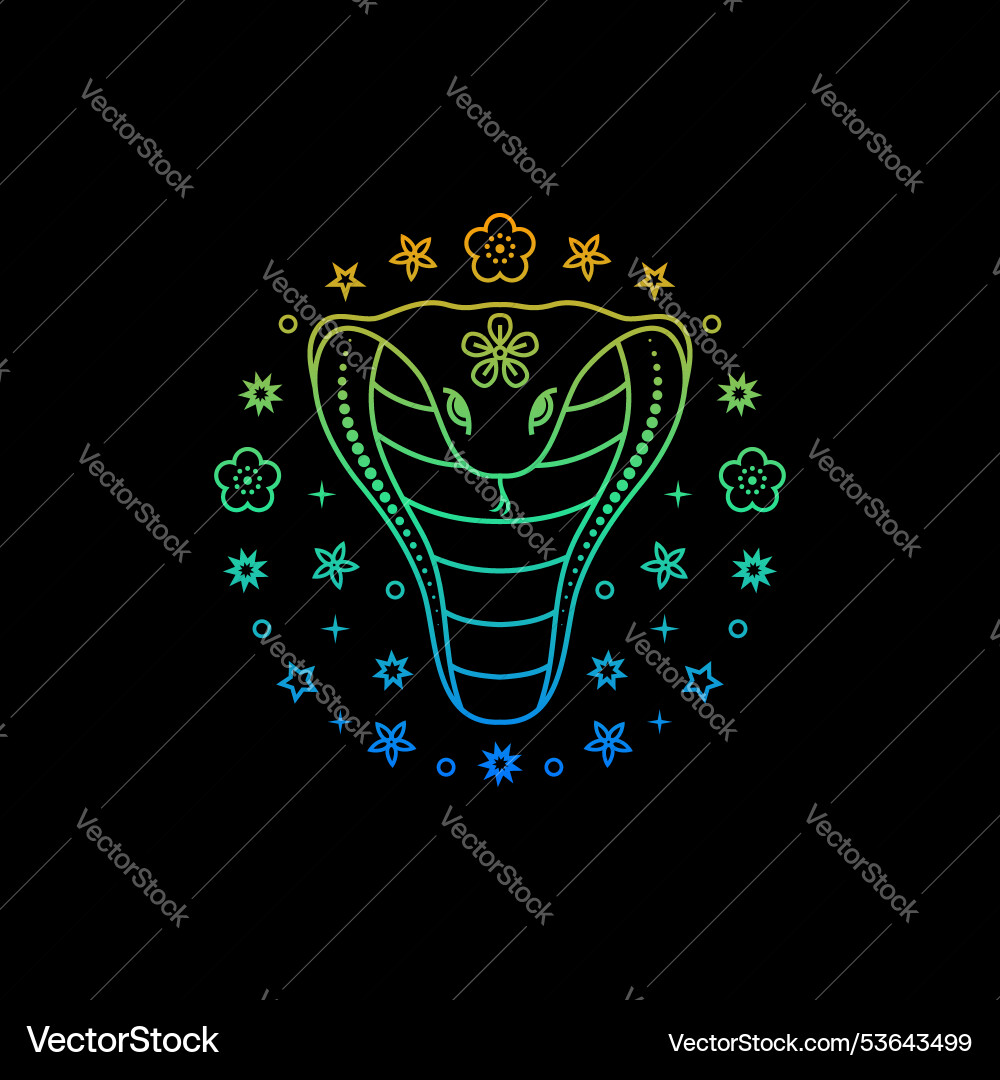 Snake zodiac sign Royalty Free Vector Image - VectorStock