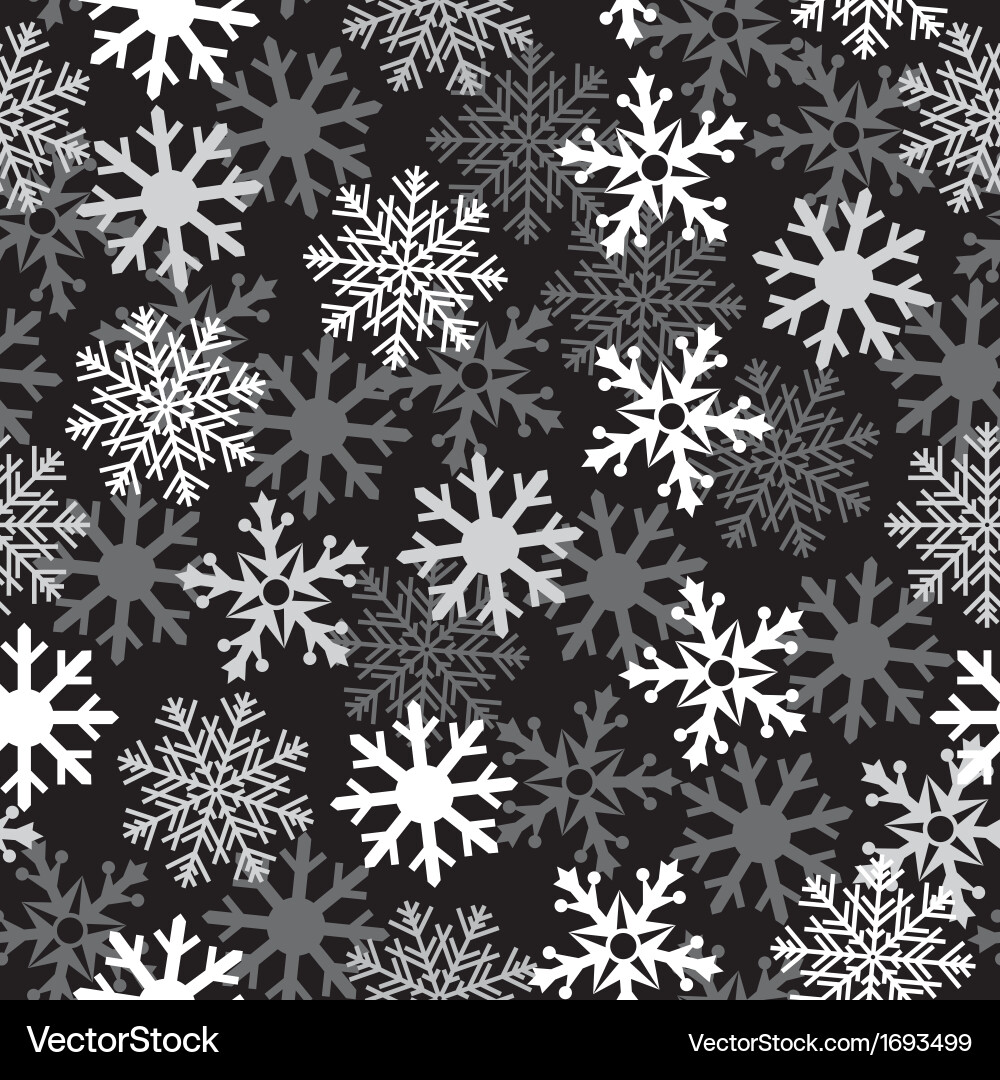Snow black pattern Royalty Free Vector Image - VectorStock