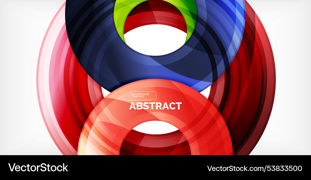 Bright colorful circles with light effects Vector Image