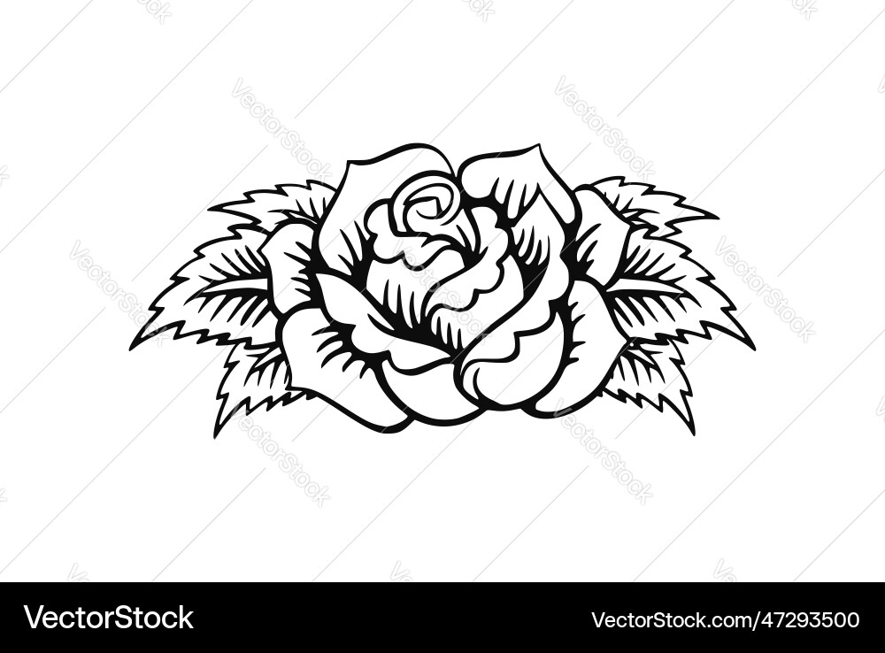 Rose Tattoo Outline