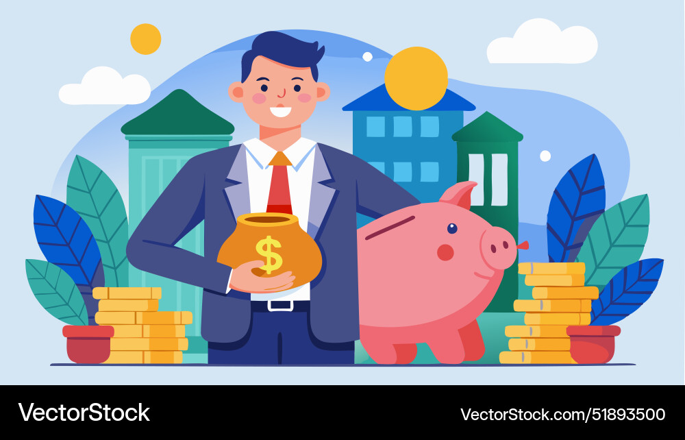 Financial success wealth management concept Vector Image