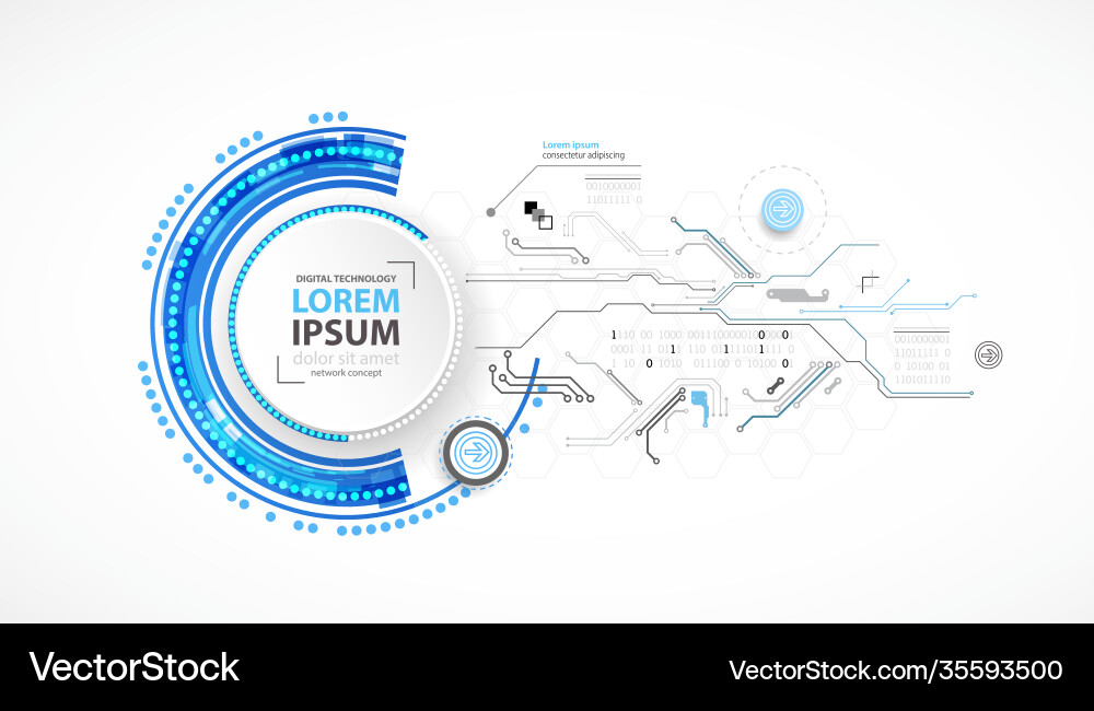 Hi-tech digital technology and engineering theme Vector Image