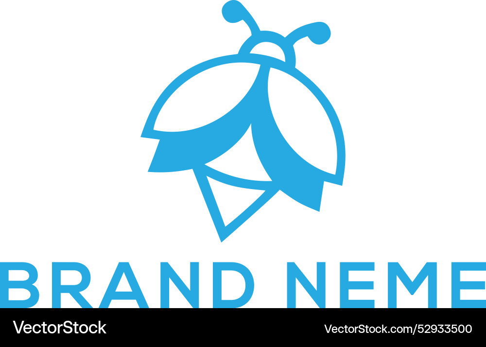 Insect logo design Royalty Free Vector Image - VectorStock