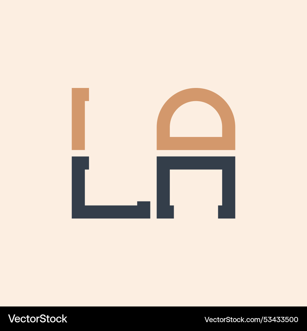 Modern la letter logo design creative and Vector Image