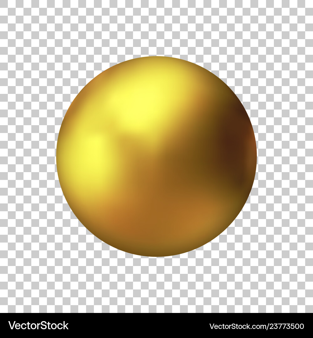 Realistic Gold Metallic Sphere Royalty Free Vector Image