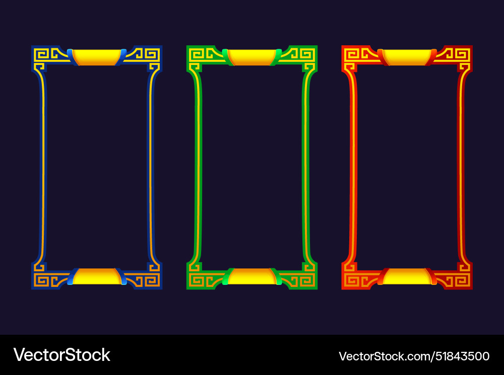 Rectangular frame with ornament frame design in Vector Image