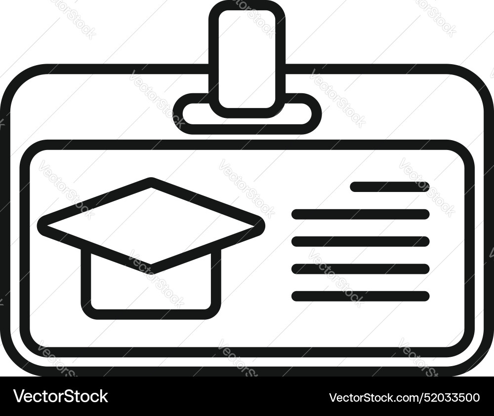 Student or teacher id card featuring graduation Vector Image