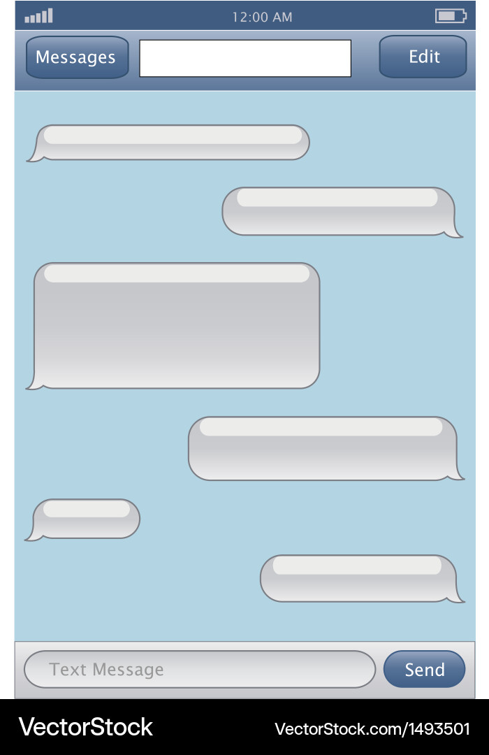 Chat template Royalty Free Vector Image - VectorStock