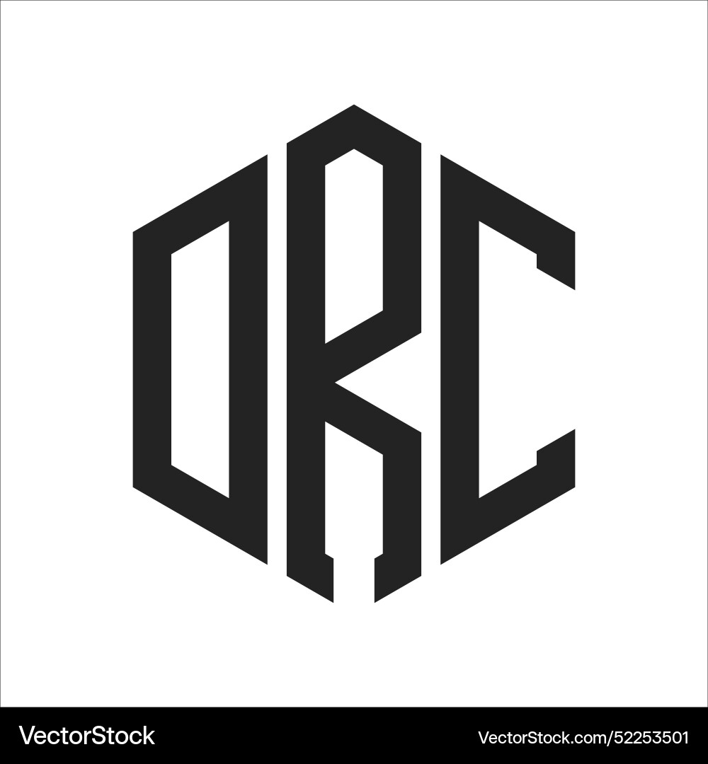 Drc logo design initial letter drc monogram logo Vector Image