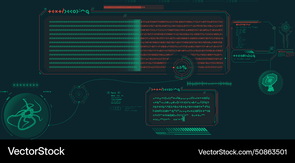 Futuristic hud design of sci-fi data Royalty Free Vector