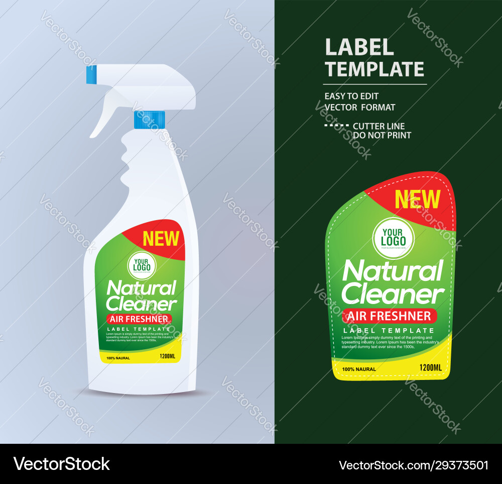 Label and packaging template design Royalty Free Vector