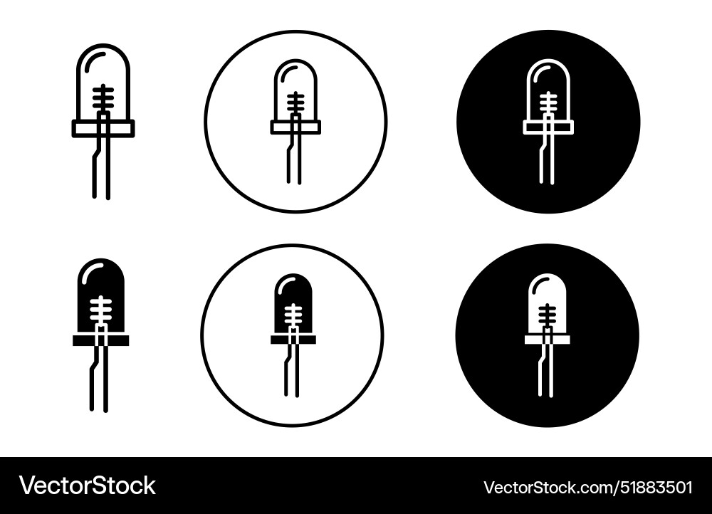 Light emitting diode icon Royalty Free Vector Image Light emitting diode icon Royalty Free Vector Image