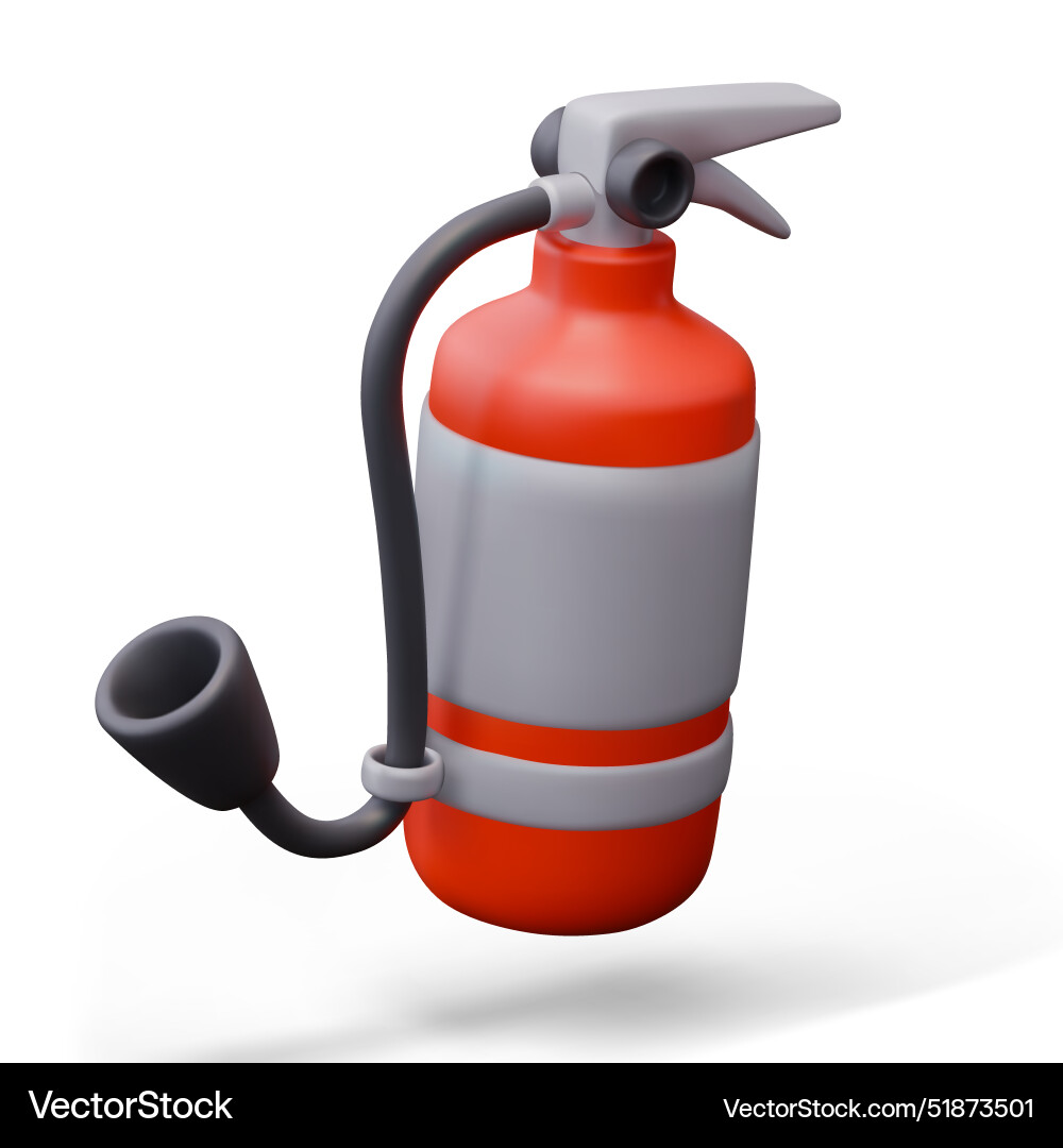 Realistic fire extinguisher closeup professional Vector Image