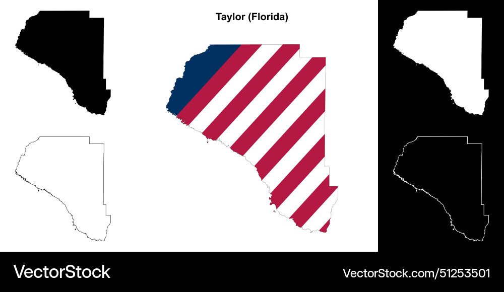 Taylor outline map Royalty Free Vector Image - VectorStock
