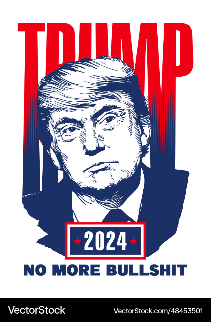 Trump No BS Royalty Free Vector Image - VectorStock