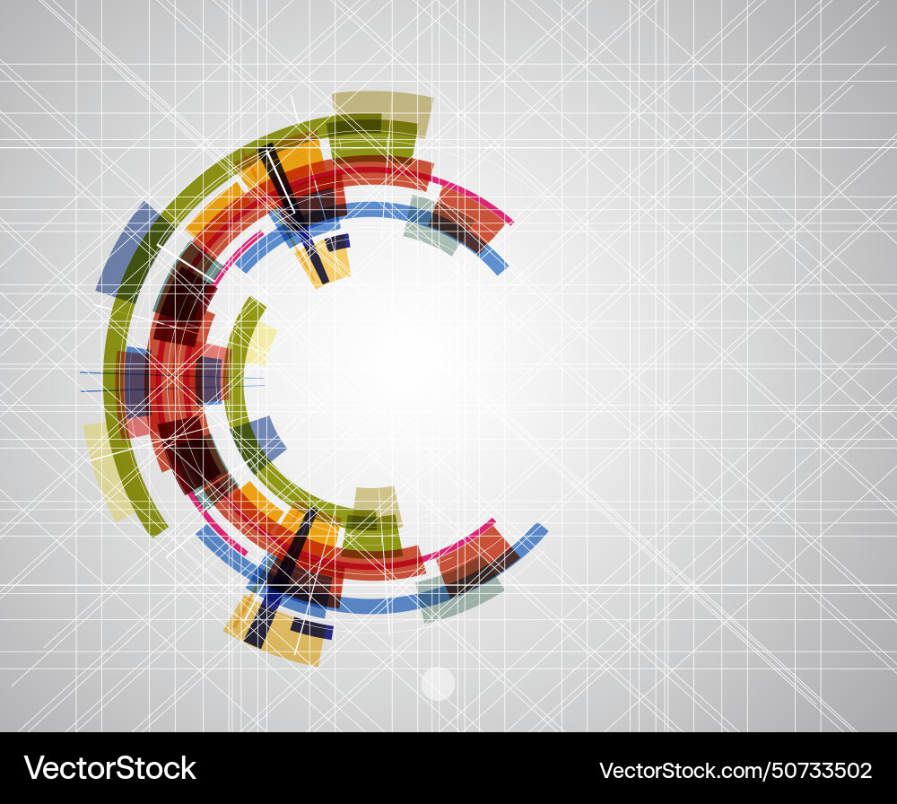 Abstract circle tecnology business background Vector Image