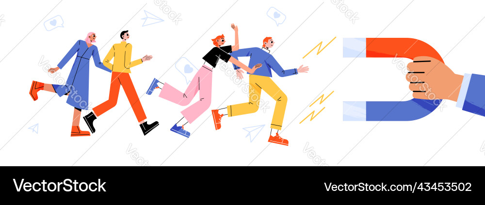 Attract and retention customers Royalty Free Vector Image