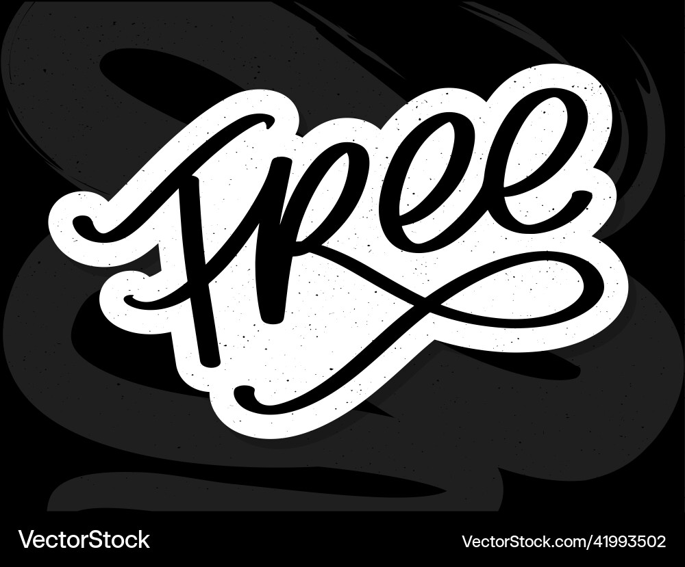 Free hand written lettering calligraphy brush Vector Image